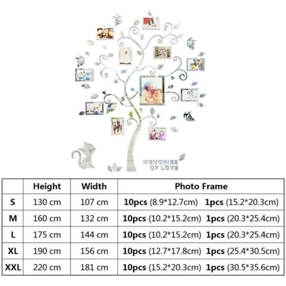 Wall Decor | 3d Tree Wall Stickers Family Tree Wall Decor Black Trunk ...